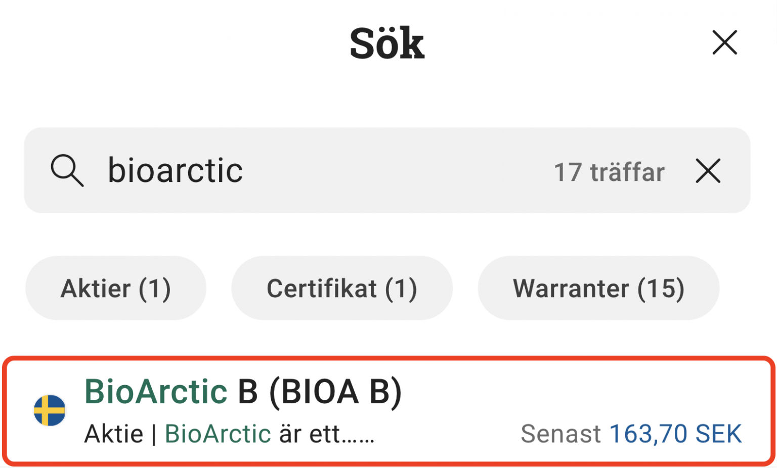 BioArctic aktie | BIOA B | Aktiekurs, analys, prognoser december 2025