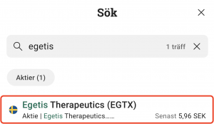 Egetis aktie | EGTX | Aktiekurs, analys, prognoser januari 2026